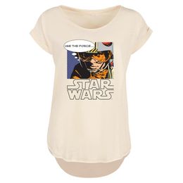 F4NT4STIC Long Cut T-Shirt Star Wars Use the Force in Whitesand | Gr.: XS