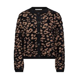 BETTY & CO BETTY & CO Strick-Cardigan mit Jacquard in Black/Camel | Gr.: 40