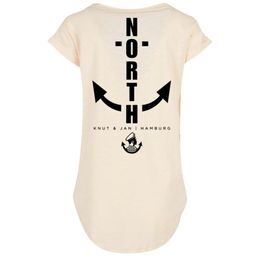 F4NT4STIC Long Cut T-Shirt North Anchor Knut & Jan Hamburg in Whitesand | Gr.: L