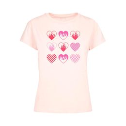 F4NT4STIC Box Tee Internationaler Frauentag: Herzen in Flammen in pink | Gr.: XS
