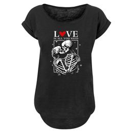 F4NT4STIC Long Cut T-Shirt Love is all you need in schwarz | Gr.: XS