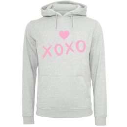 F4NT4STIC Hoodie Valentinstag xoxo in grau meliert | Gr.: XS