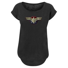 F4NT4STIC T-Shirt Marvel Captain Marvel Chest Emblem in schwarz | Gr.: XS