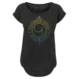 F4NT4STIC Long Cut T-Shirt Harry Potter Wingardium Leviosa Spells Charms in schwarz | Gr.: L