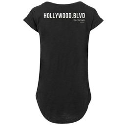 F4NT4STIC Long Cut T-Shirt PLUS SIZE Hollywood boulevard in schwarz | Gr.: XL