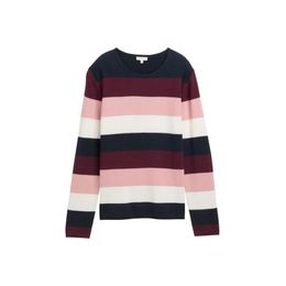 Tom Tailor Pullover in big rose knit stripe | Gr.: XXL