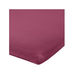 Erwin M&uuml;ller Erwin M&uuml;ller Single-Jersey Topper-Spannbettlaken Freising in aubergine | Gr.: 90x190 cm - 100x220 cm