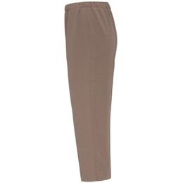 GOLDNER Kurzgr&ouml;&szlig;e: Sportive 7/8-Hose mit Biesen in taupe | Gr.: 23