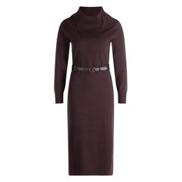 Zero Strickkleid mit Gürtel in Chocolate Plum | Gr.: 38