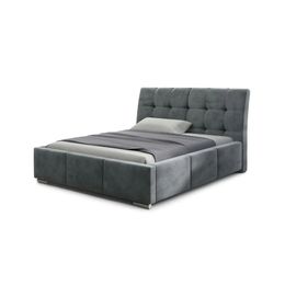 Höffner Polsterbett mit Stauraum Bari grau Maße (cm): B: 156 H: 100 » Höffner