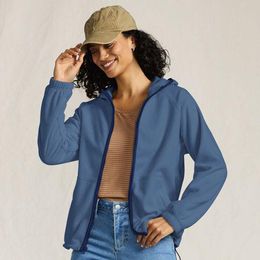 LANDS' END Anyweather Fleece-Jacke mit Kapuze, Damen,  Blau, Polyester, by Lands' End