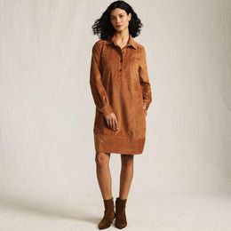 LANDS' END Breitcord-Hemdkleid, Damen,  Braun, Baumwolle, by Lands' End