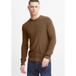 Blend Strickpullover »BL Pullover BHCodford crew« Brown M M Mit Rundhalsausschnitt