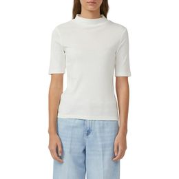 s.Oliver T-Shirt Sommershirt mit Stehkragen und in Ripp-Optik OFF WHITE 42 42 T-Shirt von s.Oliver Red Label