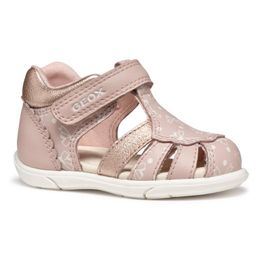 Geox Lauflernschuh »B SANDAL ZAPITO GIRL«, Glitzersandale, Klettschuh, Babyschuh im Metallic Look rosa 26 26 Festliche Sandale für kleine Laufanfänger