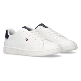 Tommy Hilfiger Sneaker, Schnürschuh, Freizeitschuh mit Logoverzierung weiß-blau 34 34 Casual Sneaker von Tommy Hilfiger