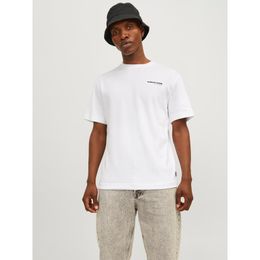 Jack & Jones JACK & JONES Rundhalsshirt &raquo;JCOAERO PRINT TEE SS CREW NECK NOOS&laquo; White L L Kurzarmshirt, perfekt f&uuml;r w&auml;rmere Tage und sportliche Aktivit&auml;ten