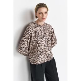 RICHROYAL Sweater, Mit R&uuml;ckennaht Leo-Print 36 36 Stylische Sweater-Bluse von RICHROYAL