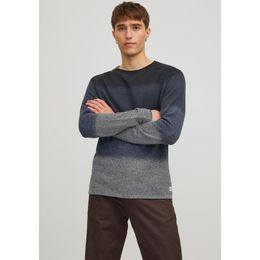 Jack & Jones JACK & JONES Rundhalspullover »JJEHILL Einfarbiger Pullover mit angenehmem Tragegefühl« unifarben, modisch, schmal, Baumwolle, Rundhals Navy Blazer...