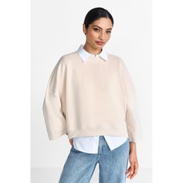 RICHROYAL Sweatshirt »Tencel peached Shirt« modische Kurzarmsweatshirt white stone XL XL Shirt von RICHROYAL