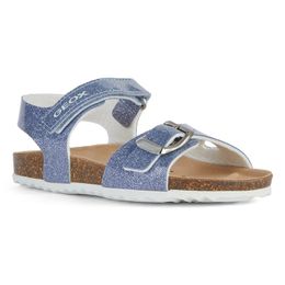 Geox Sandale &raquo;J ADRIEL GIRL&laquo;, M&auml;dchen Sandale, Sommerschuh mit Fu&szlig;bett blau glitzer 26 26 Geox Sandale mit Fu&szlig;bett