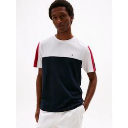 Tommy Hilfiger T-Shirt »GLOBAL STRIPE COLOURBLOCK TEE«, im modischen Colorblocking Desert Sky XXL XXL Rundhalsshirt von Tommy Hilfiger Menswear