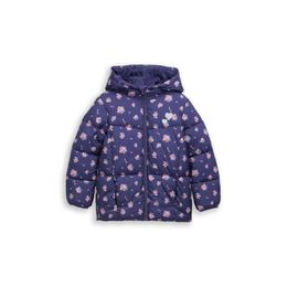 Tom Tailor Steppjacke mit Kapuze mit All-Over Print dark blue multi color flower 92 92 Jacke von Tom Tailor Kids