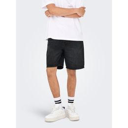 Only & Sons ONLY & SONS Shorts »ONSEDGE BLACK 2047 TAI DNM SHORTS« Black Denim M - N-Gr N-Gr M Moderne Shorts von Only & Sons