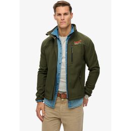 Superdry Outdoorjacke »SOFTSHELL TREKKER TRACK JACKET« mit Kapuze Army Khaki L L Windbreaker von Superdry