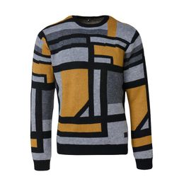 KOROSHI Pullover Herren Gr&ouml;&szlig;e XXL curry / grau / dunkelgrau / schwarz