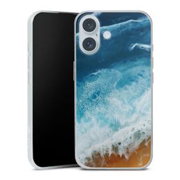 DeinDesign iPhone 16 Plus Handy Slim Case extra dünn Silikon Handyhülle transparent Hülle Beach Summer Water Silikon Slim Case
