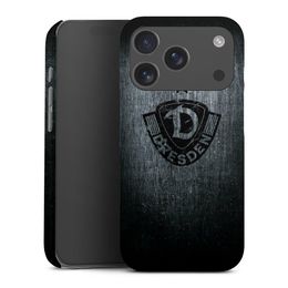 DeinDesign iPhone 17 Pro Handy Premium Case Smartphone Handyh&uuml;lle Schutzh&uuml;lle gl&auml;nzend Sg Dynamo Dresden Official Licensed Product Vintage Premium Case