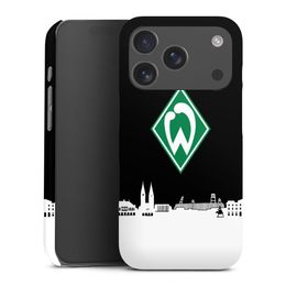 DeinDesign iPhone 17 Pro Handy Premium Case Smartphone Handyh&uuml;lle Schutzh&uuml;lle gl&auml;nzend Skyline Sv Werder Bremen Official Licensed Product Premium Case