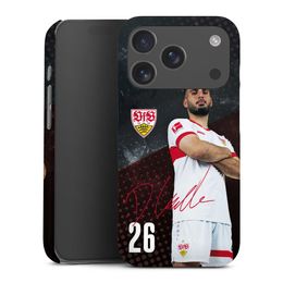 DeinDesign iPhone 17 Pro Handy Premium Case Smartphone Handyh&uuml;lle Schutzh&uuml;lle gl&auml;nzend Official Licensed Product Deniz Undav Vfb Stuttgart Premium Case