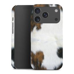 DeinDesign iPhone 17 Pro Handy Premium Case Smartphone Handyh&uuml;lle Schutzh&uuml;lle gl&auml;nzend Cow Fur Cow Skin Premium Case