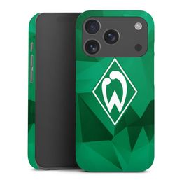 DeinDesign iPhone 17 Pro Handy Premium Case Smartphone Handyh&uuml;lle Schutzh&uuml;lle gl&auml;nzend Camouflage Sv Werder Bremen Official Licensed Product Premium Case