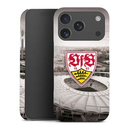 DeinDesign iPhone 17 Pro Handy Premium Case Smartphone Handyh&uuml;lle Schutzh&uuml;lle gl&auml;nzend Official Licensed Product Vfb Stuttgart Stadium Premium Case