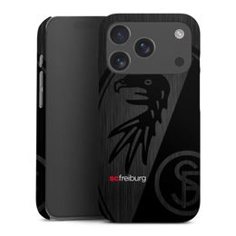DeinDesign iPhone 17 Pro Handy Premium Case Smartphone Handyh&uuml;lle Schutzh&uuml;lle gl&auml;nzend Sc Freiburg Metallic Look Official Licensed Product Premium Case
