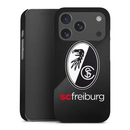 DeinDesign iPhone 17 Pro Handy Premium Case Smartphone Handyh&uuml;lle Schutzh&uuml;lle gl&auml;nzend Sc Freiburg Lettering Logo Premium Case