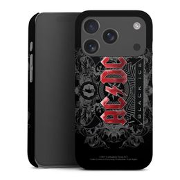 DeinDesign iPhone 17 Pro Handy Premium Case Smartphone Handyh&uuml;lle Schutzh&uuml;lle gl&auml;nzend Merchandise Black Ice Acdc Premium Case