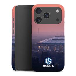 DeinDesign iPhone 17 Pro Handy Premium Case Smartphone Handyh&uuml;lle Schutzh&uuml;lle gl&auml;nzend Fc Schalke 04 Official Licensed Product Stadium Premium Case