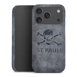 DeinDesign iPhone 17 Pro Handy Premium Case Smartphone Handyh&uuml;lle Schutzh&uuml;lle gl&auml;nzend Logo Fc St. Pauli Concrete Premium Case