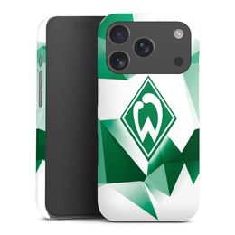 DeinDesign iPhone 17 Pro Handy Premium Case Smartphone Handyh&uuml;lle Schutzh&uuml;lle gl&auml;nzend Tarnmuster Sv Werder Bremen Official Licensed Product Premium Case