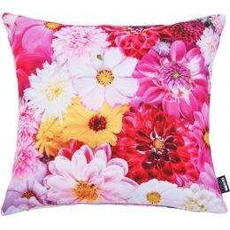 Dekokissen done. "Flora", mehrfarbig, bedruckt geblümt, B:45cm H:1cm L:45cm, Polyester, Dekokissen_Sitzkissen_Kissenhüllen, beidseitig bedruckt
