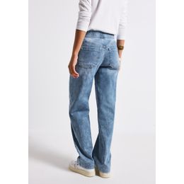Comfort-fit-Jeans Street One, Damen, Gr. 33, L&auml;nge 30, blau (light blau washed), Jeans, 63% Baumwolle, 25% Polyester, 10% Viskose, 2% Elasthan, unifarben, lang, Jeans, Middle Waist