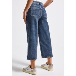 Loose-fit-Jeans Street One, Damen, Gr. 30, Länge 26, indigo heavy washed, Jeans, 89% Baumwolle, 8% Polyester, 3% Elasthan, unifarben, knöchelfrei, Jeans, Middle Waist