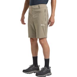 Shorts Jack Wolfskin "HIKEOUT SHORTS M", Herren, Gr. 52, Normalgrößen, grau (stone), Oberstoff: 86% POLYAMID, 14% ELASTHAN; Futter 1:00% POLYESTER, Hosen Shorts