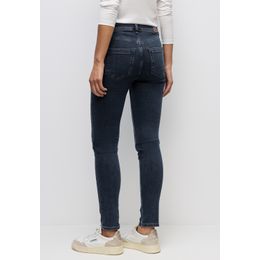 Slim-fit-Jeans Street One, Damen, Gr. 30, Länge 32, blau schwarz washed, Jeans, 99% Baumwolle, 1% Elasthan, unifarben, lang, Jeans, 5-Pocket-Style