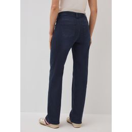 Loose-fit-Jeans Cecil, Damen, Gr. 28, Länge 30, blau (blau schwarz random wash), Jeans, 75% Baumwolle, 23% Polyester, 2% Elasthan, unifarben, lang, Jeans, High Waist