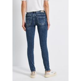 Slim-fit-Jeans Street One, Damen, Gr. 29, L&auml;nge 32, indigo heavy washed, Jeans, 89% Baumwolle, 8% Polyester, 3% Elasthan, unifarben, lang, Jeans Slim-fit-Jeans, Middle Waist